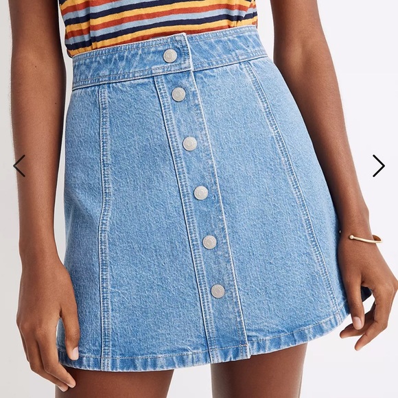 Madewell | Skirts | Stretch Denim Aline Mini Skirt In Miller Wash ...